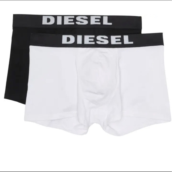 Diesel | Underwear & Socks | Mens Diesel Black White Boxer Briefs Pack ...
